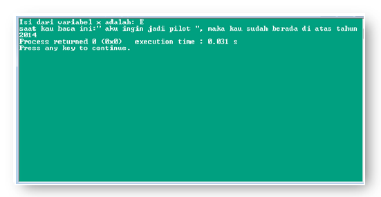 Hai, Apa Kabar?: Contoh Kode Program C untuk Tampilan (Output)