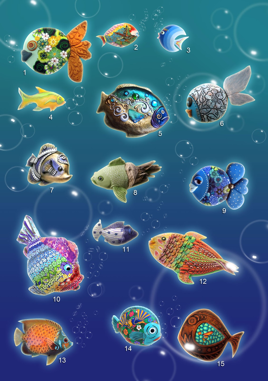 Polymer Clay Polyzine: Let's Go Fishing!