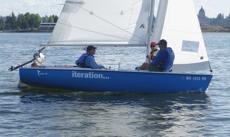 Tanzer 16: Tanzer 16--Stern up improves upwind peformance