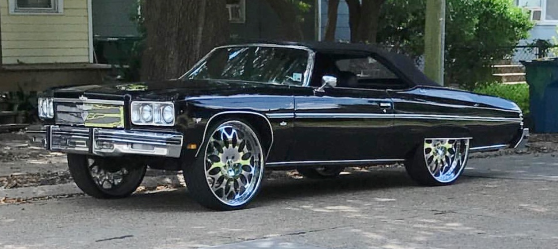 Ace-1: Black 75 Chevy Caprice Vert on 28's Forgiatos Grill Done by ...