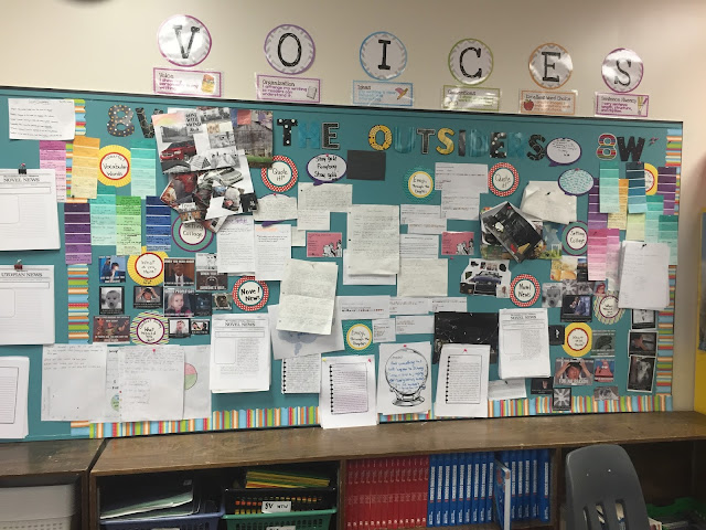 ELA With Ms.Valcourt: Our 'Completely Filled Novel Study' Bulletin Boards