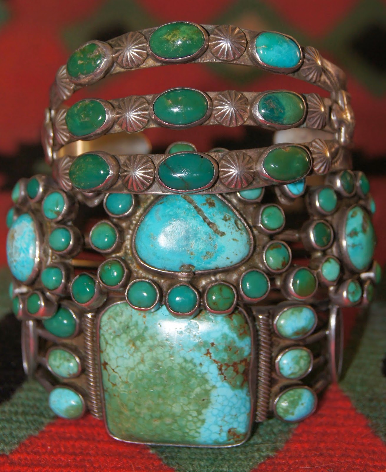 Uchizono Gallery: Vintage Native American Green Turquoise Rings And ...