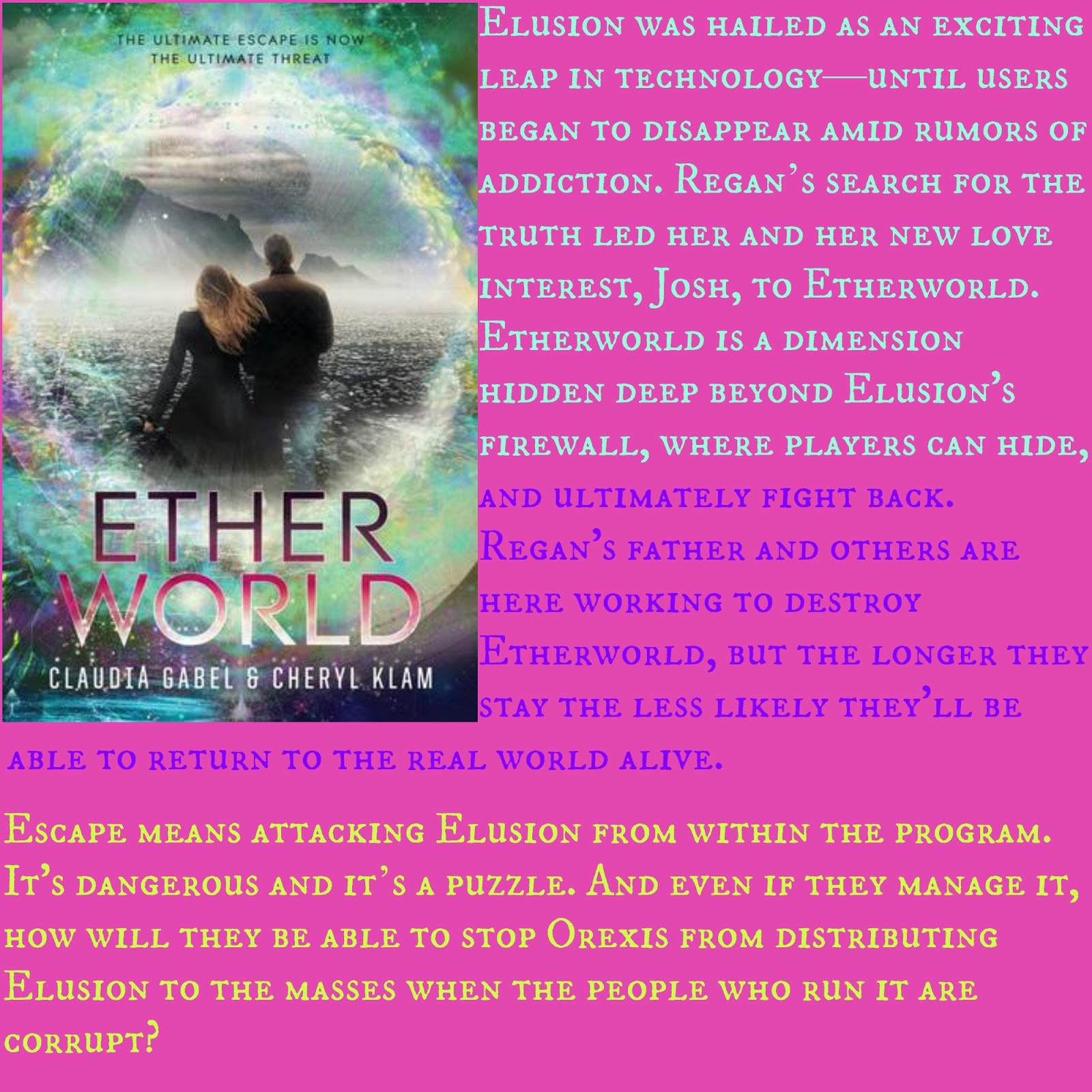 Hello Jenny Reviews: Author Spotlight: Elusion + Etherworld by Cheryl Klam and Claudia Gabel