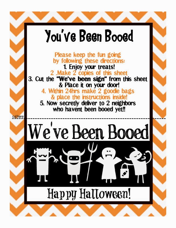 The Semi Crunchy Mom: We've been booed sign .. Love this game!