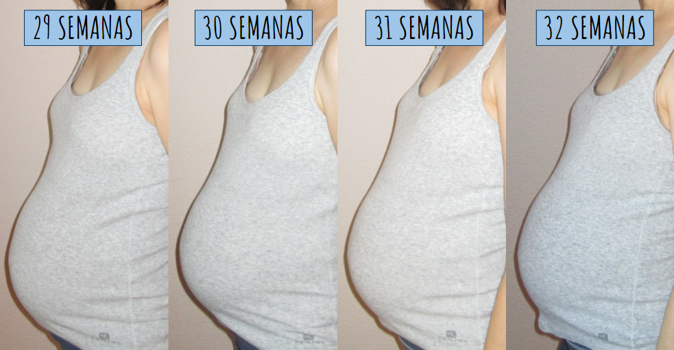 con unas alas enormes.: La tripa crece (semanas 29 a 32)