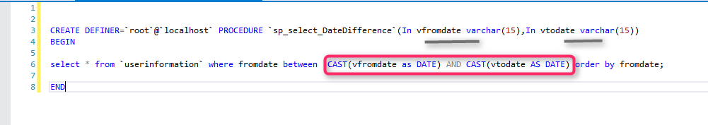 Difference between two dates in textboxes Using Mysql StoredProcedure ...