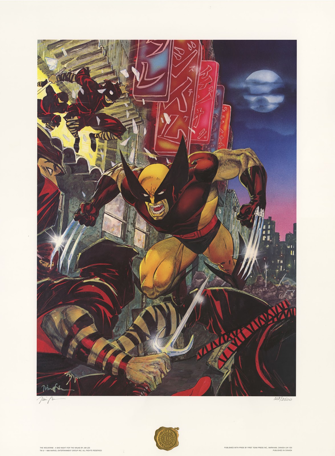 Marvel Comics of the 1980s: 1988 - Jim Lee prints - Wolverine and Punisher