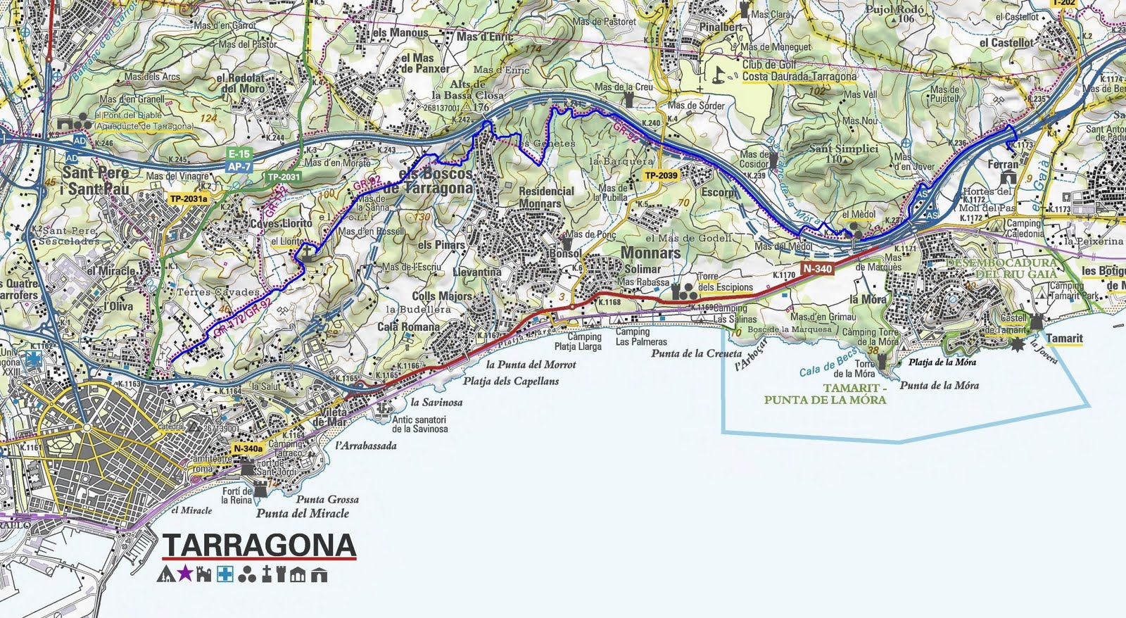 De punta a punta: GR 92 (26): Ferran -Tarragona (7-12-06)