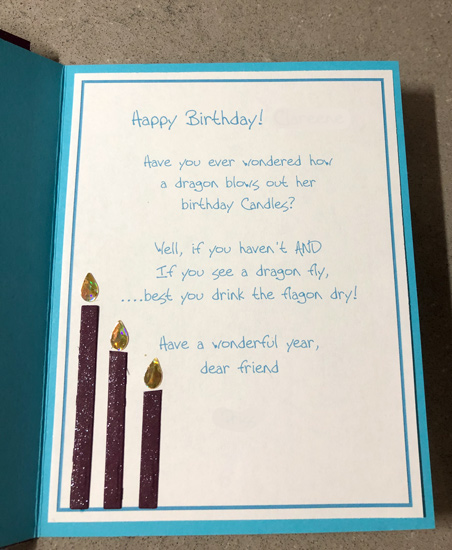 Priss' Pixels & Paper Projects: Dragon Sprite Birthday Card