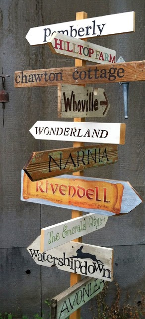 Fictional Book Setting Signs - The Library Patch