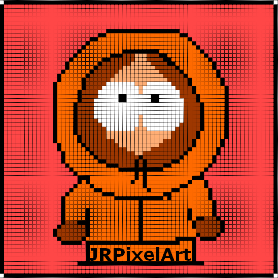 JRPixelArt: 0006 - Kenny - South Park - PixelArt