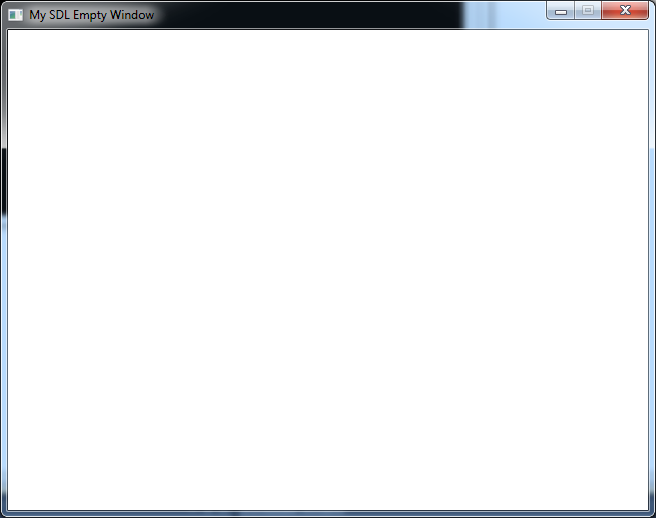 Programmer's Ranch: SDL2: Empty Window