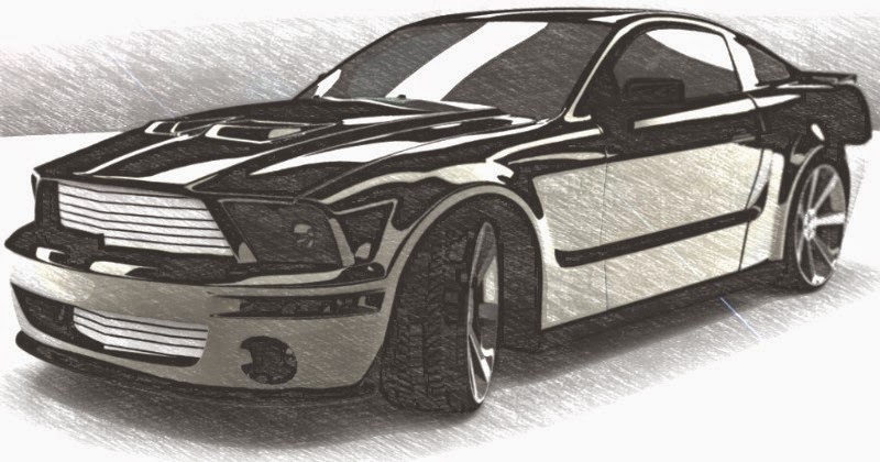 Meus Desenhos: Mustang Black