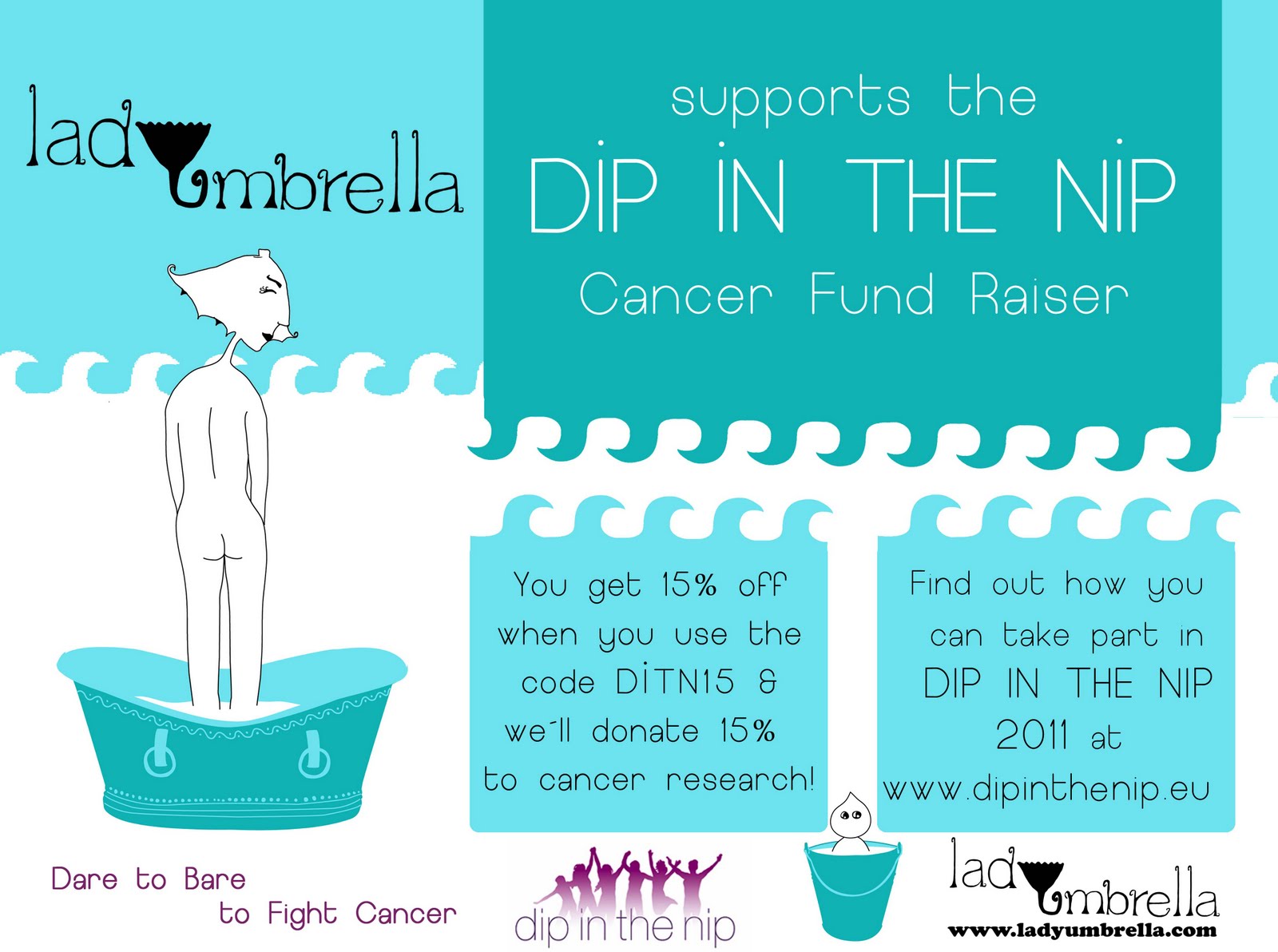 LadyUmbrella - T-Shirts and Life..: Dip in the Nip 2011 Cancer Fund ...