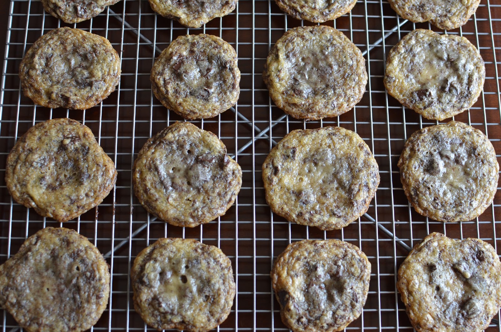 Playing with Flour: Flat & chewy dark chocolate chip cookies