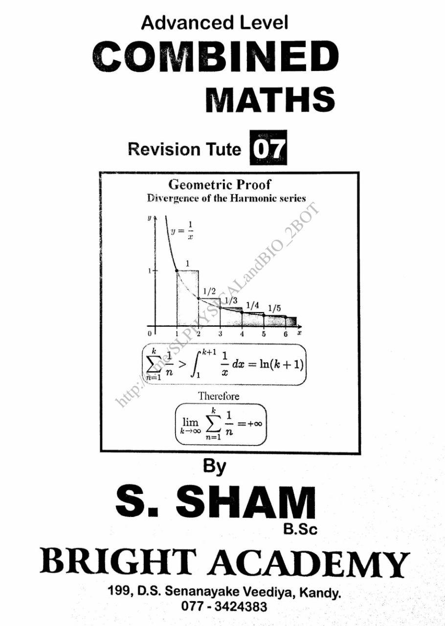 NEW UPDATE - COMBINED MATHS