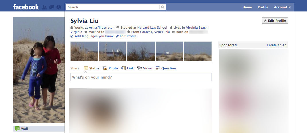 Facebook Profile Example
