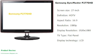 Samsung SyncMaster P2770HD LCD TV and monitor