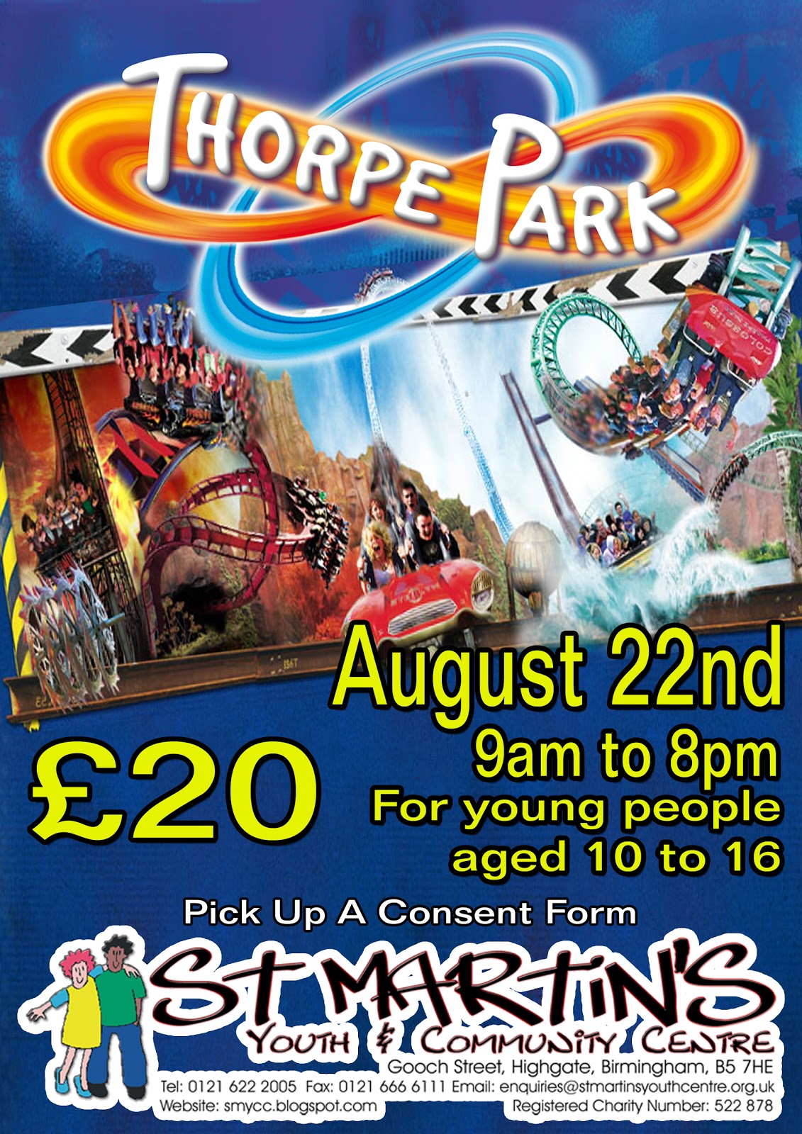 St Martins Youth Centre: Thorpe Park Trip