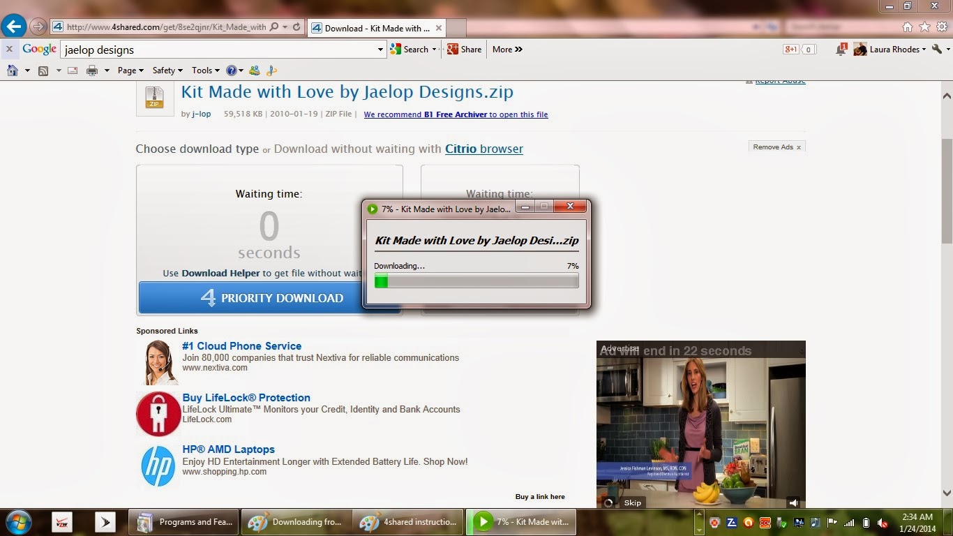 How to Download a file stored in 4Shared - Rhodes Creations