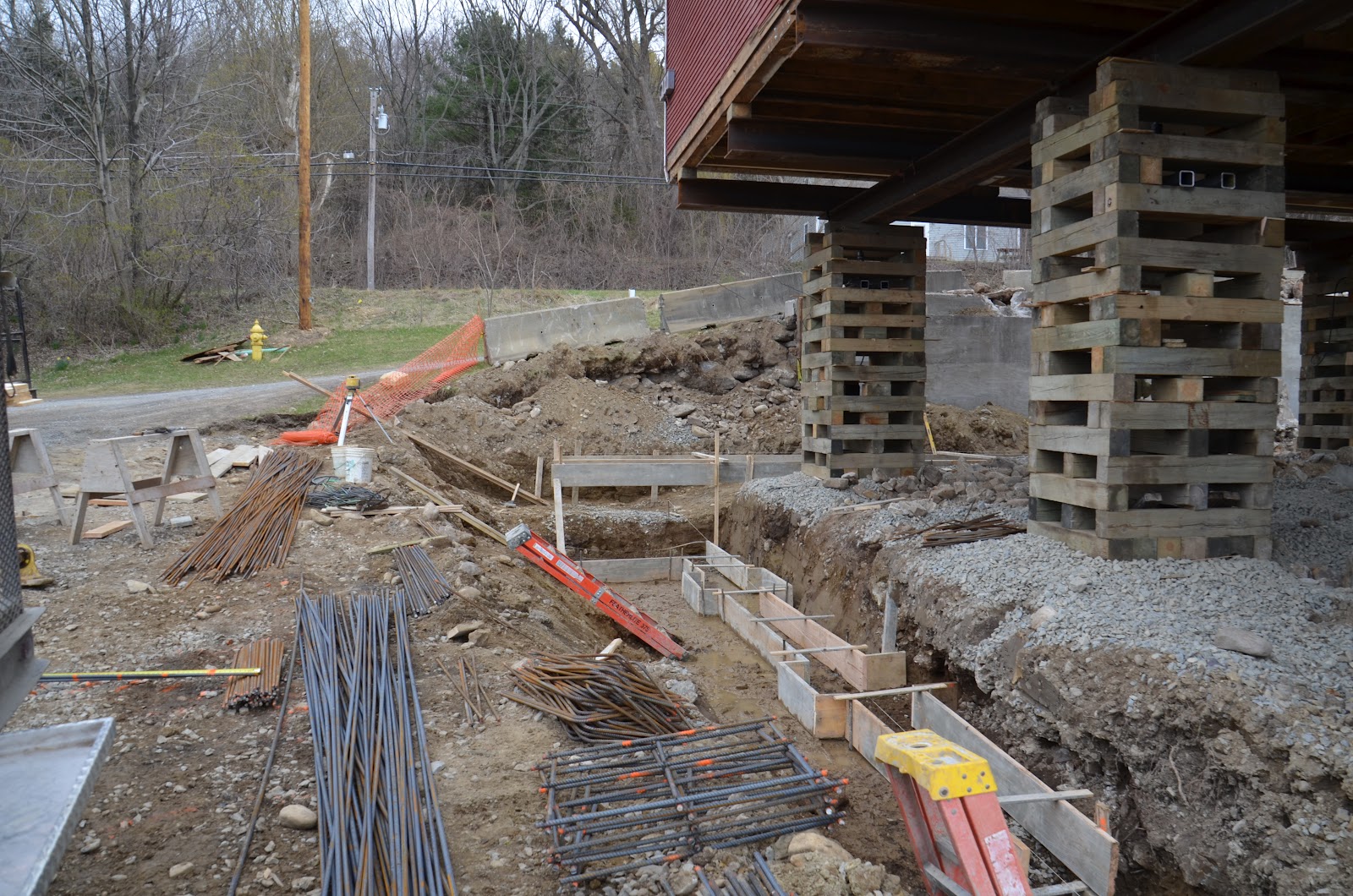 Middlebury Barn Renovation: Footings formed
