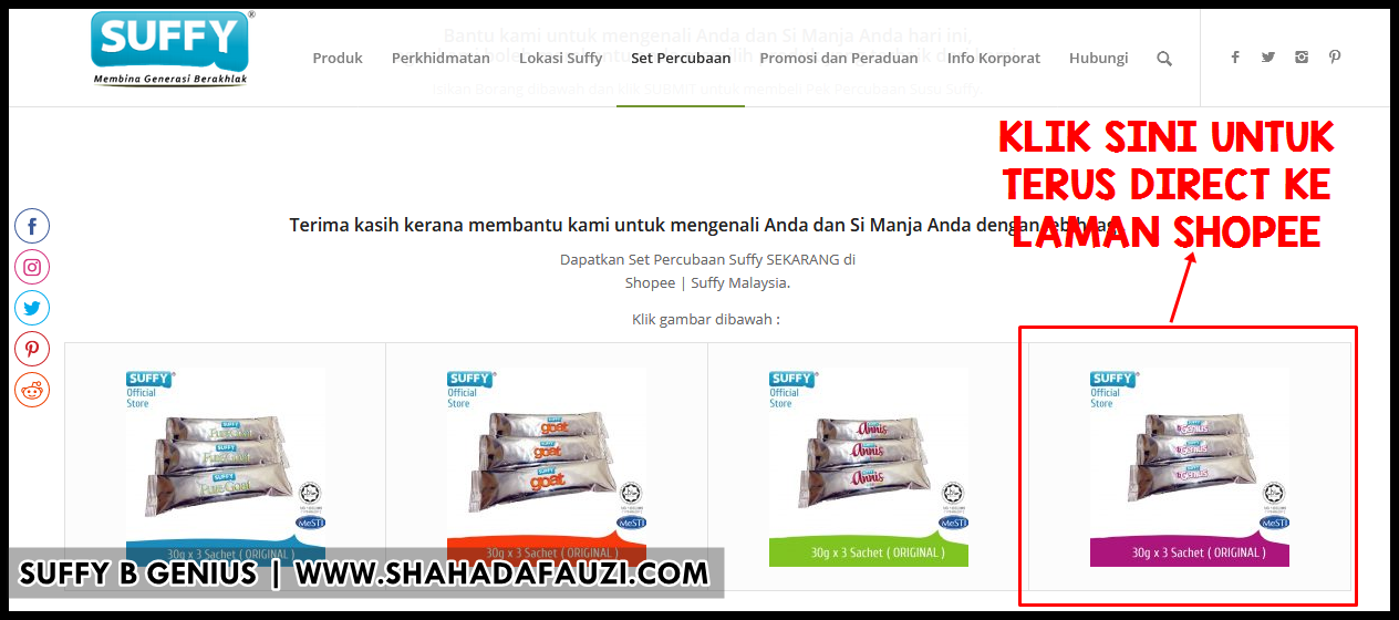 Suffy B Genius | Susu Terbaik Buat Si Manja - Tebus Voucher Pek ...