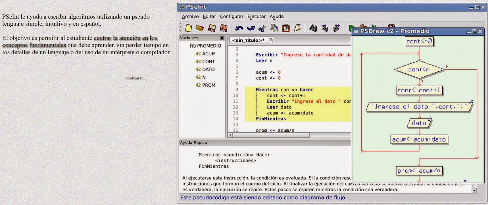Aprendiendo C#, Python, C++, A.I, BASIC...: PSe Int