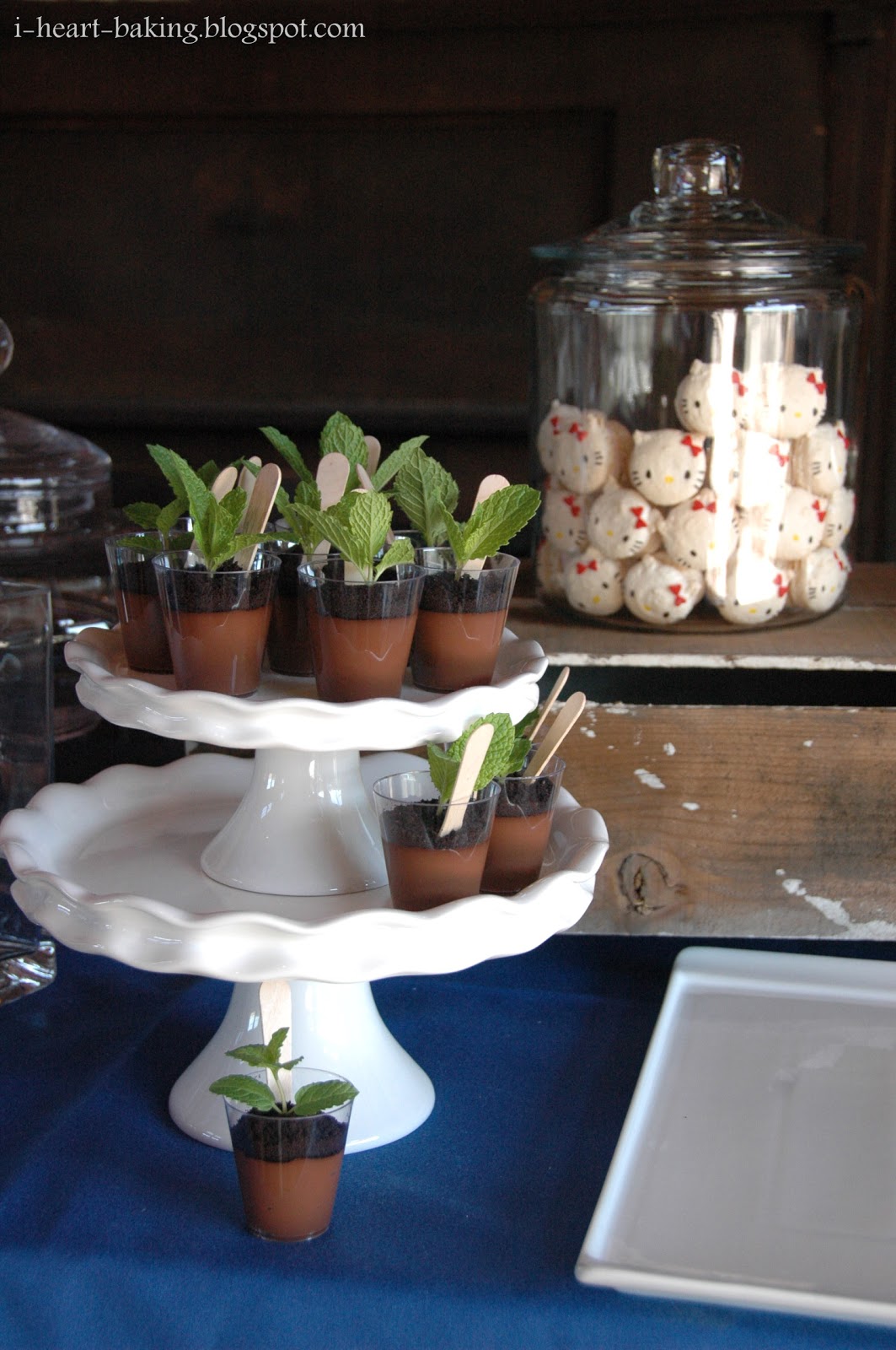 i heart baking!: potted plant chocolate puddings
