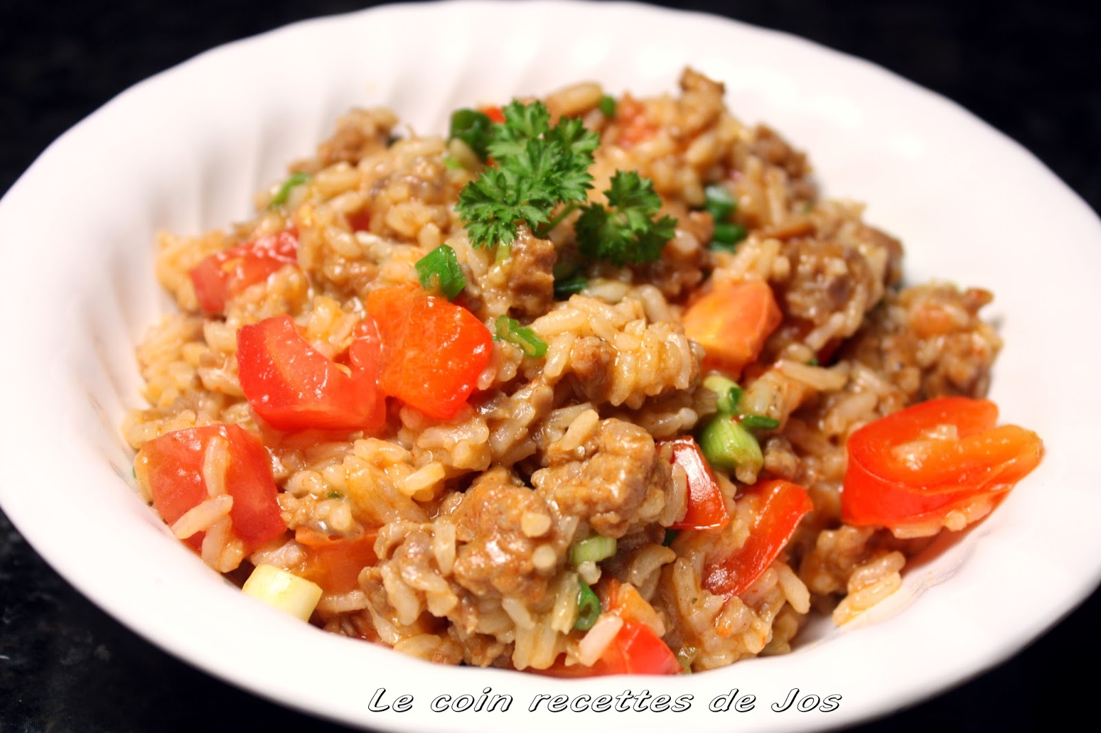 Le coin recettes de Jos: RIZ AUX SAUCISSES ÉPICÉES