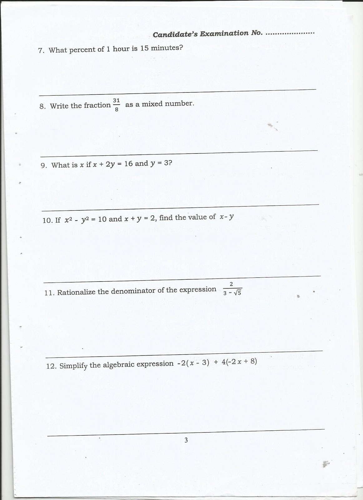 FORM TWO STUDY NOTES & PAST PAPERS BLOG: BASIC MATHEMATICS --FORM TWO ...