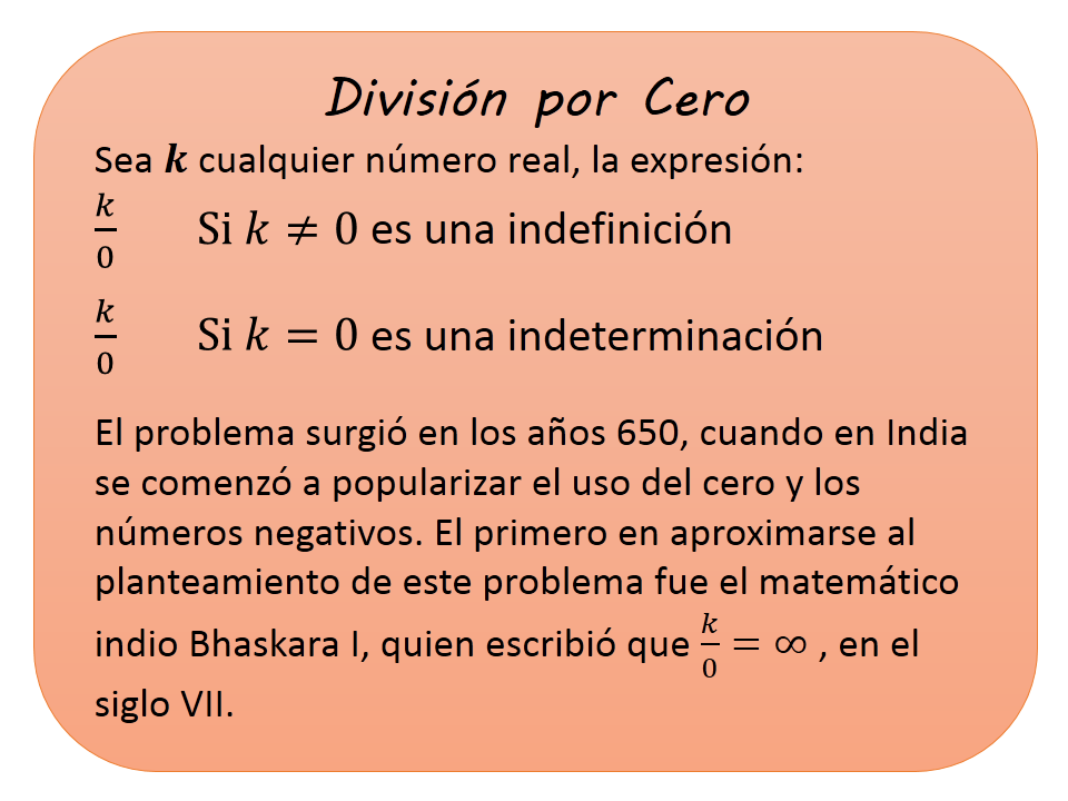 OPERACIONES CON CERO E INFINITO