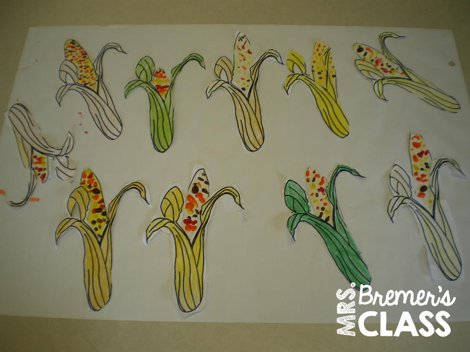 Indian Corn Art {freebie} | Mrs. Bremer's Class