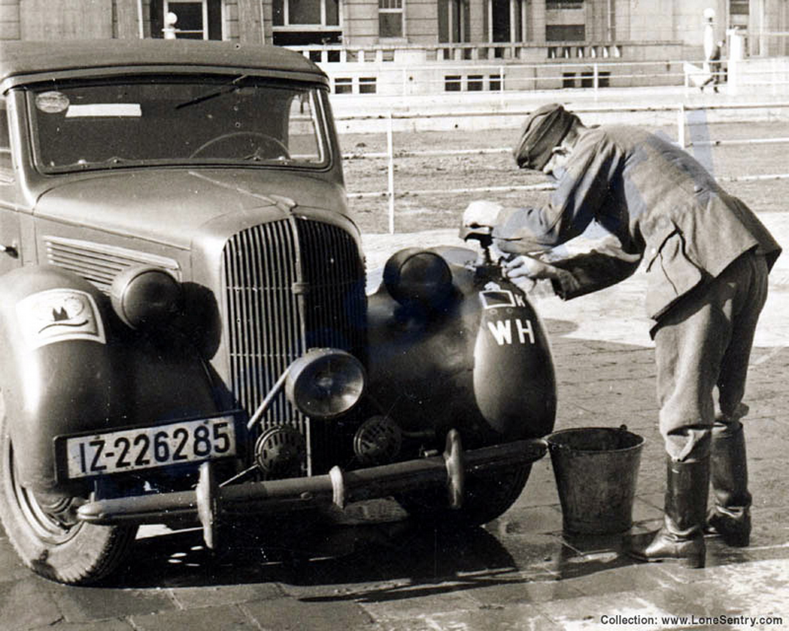 Men of Wehrmacht: German Soldier Washes a Civilian Car Impressed into ...