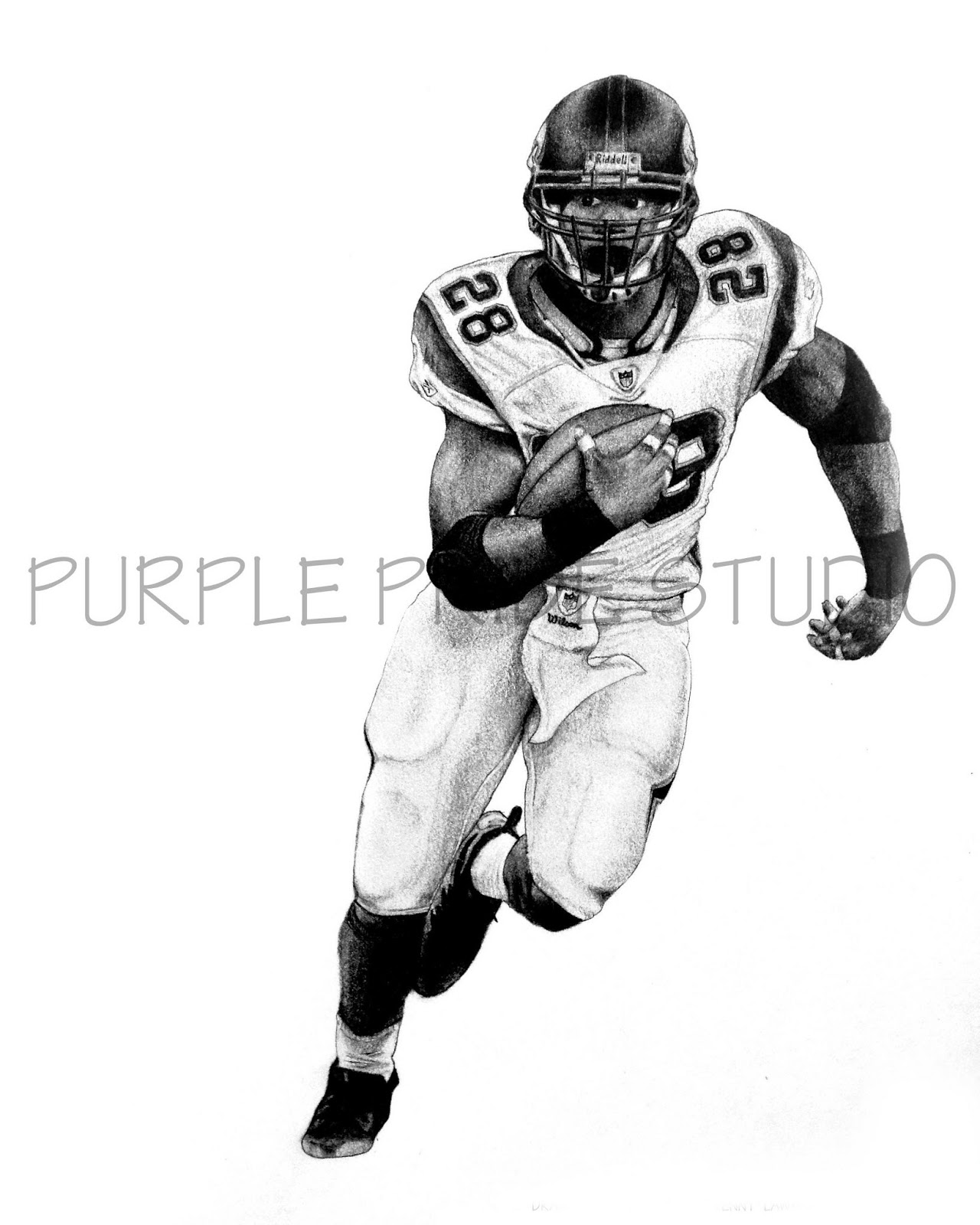 Purple Pride Studio: NFL Drawings