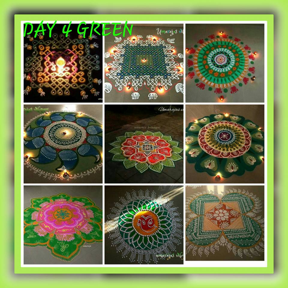 10 Navaratri Colors X 9 Awesome Rangoli Designs for every day of Navaratri
