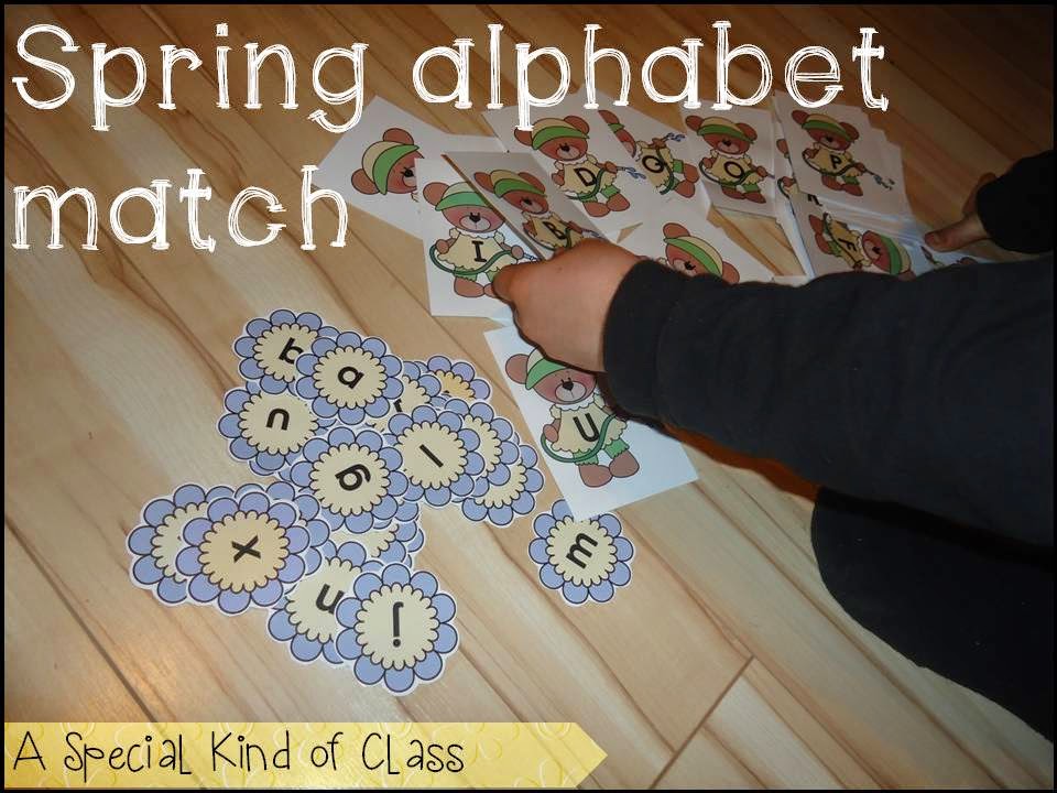 A special kind of class: Spring Alphabet Freebie