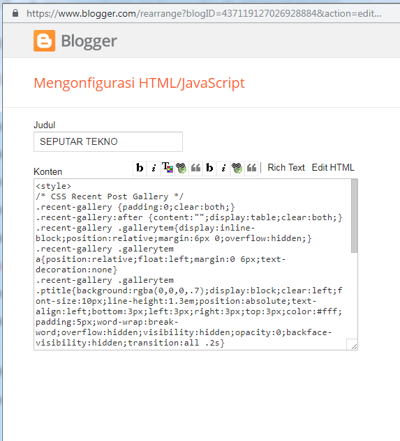 MEMBUAT RECENT POST BERDASARKAN LABEL DALAM BENTUK GRID DI BLOGGER ...