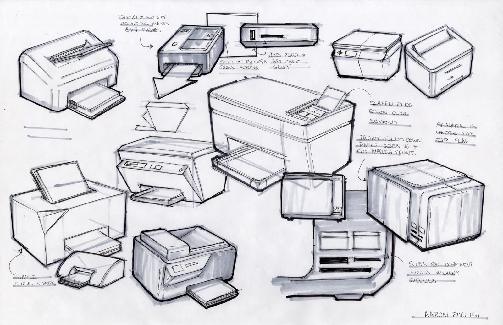 Printers | Sketch design, Printer, Print