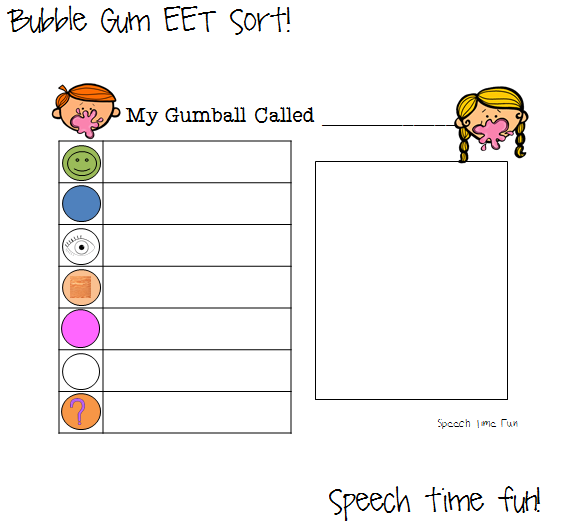 Bubble Gum EET Sort!! ((and giveaway!!)) - Speech Time Fun: Speech and ...