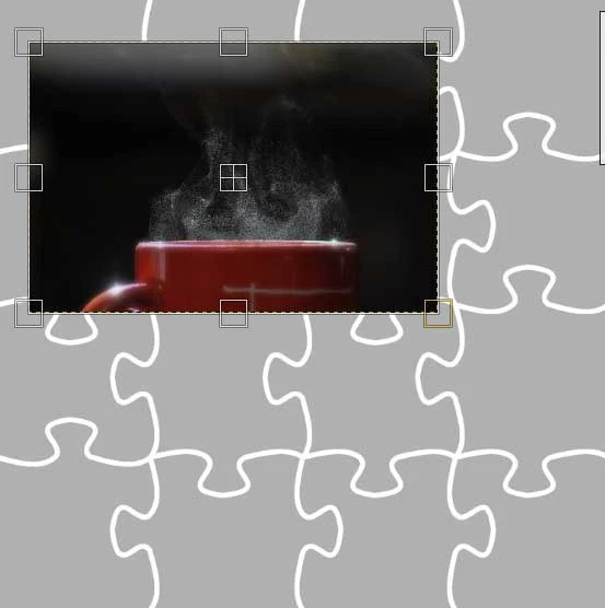 PhotoEffect: Jigsaws Puzzle Collage in GIMP [Free Template]