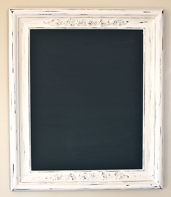 Sure Y Not: Distressed White Framed Chalkboard