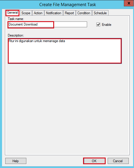 Konfigurasi File Management Task pada File Server Resource Management ...