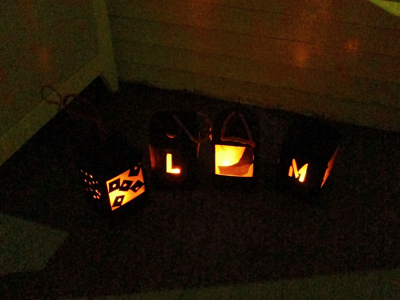 Orange Carton Lanterns