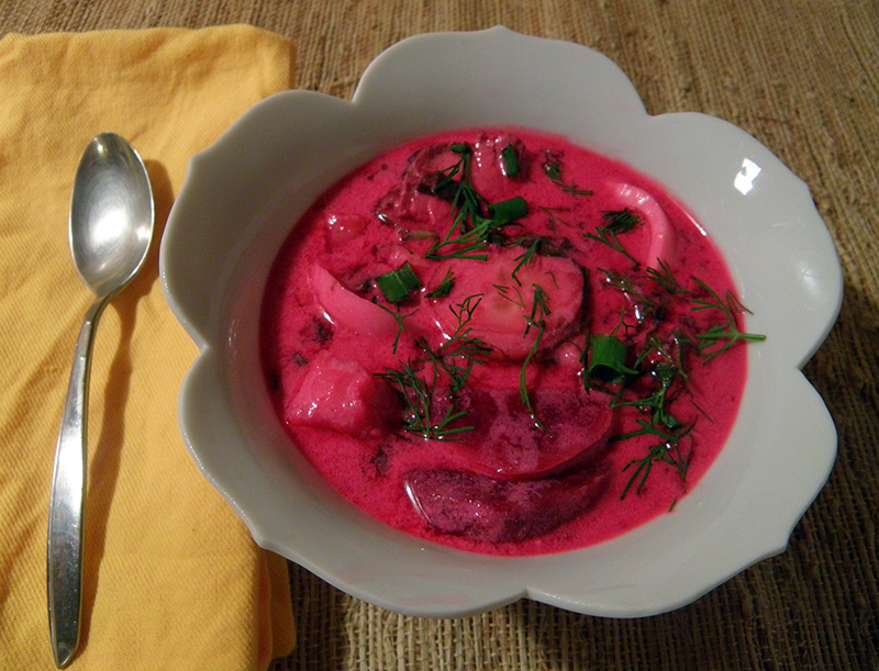 Seasonal Eating: Cold Summer Borscht: Chlodnik