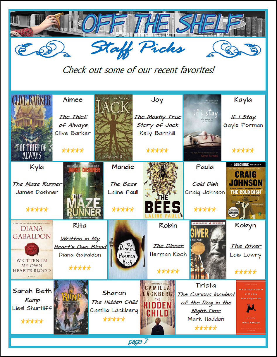 News at Spencer Public Library: Book Picks