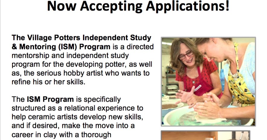 Now Accepting Applications: ISM Program at The Village Potters