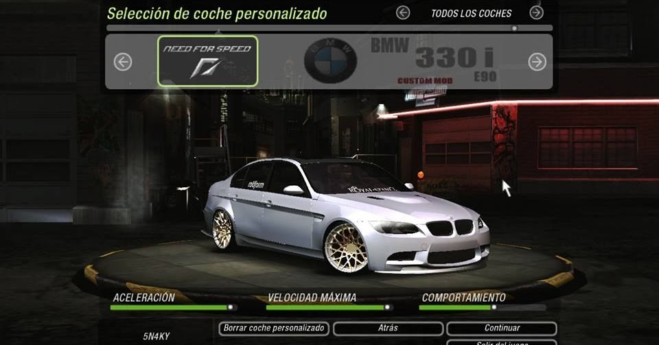 NFS ProLatAm Mods: BMW 330i Custom (E90)
