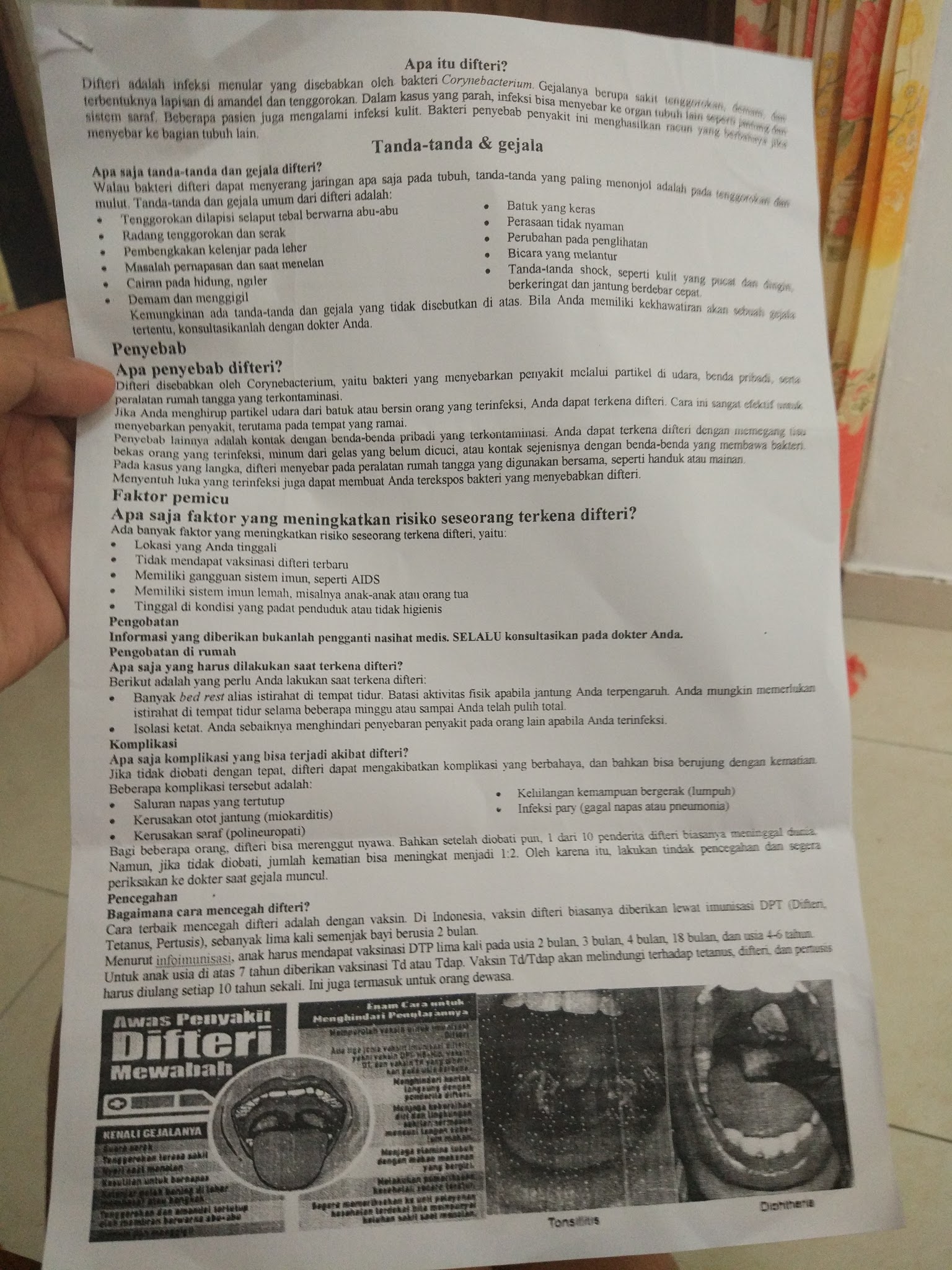 Penyakit difteri gejala dan penyebabnya faktor pemicu