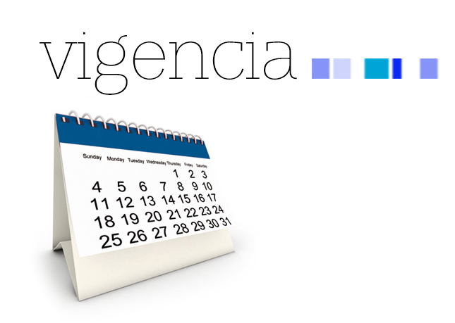 PRESENTACIÓN : VIGENCIA