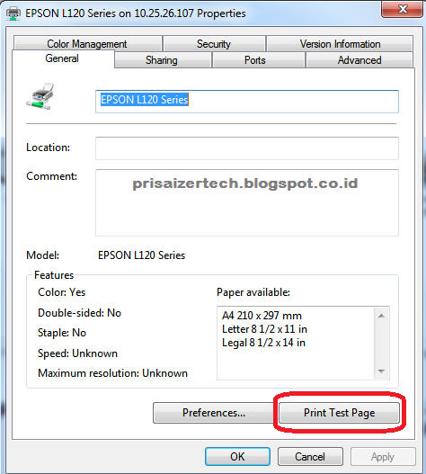 Prisaizer Tech: Cara Sharing Printer Di Windows